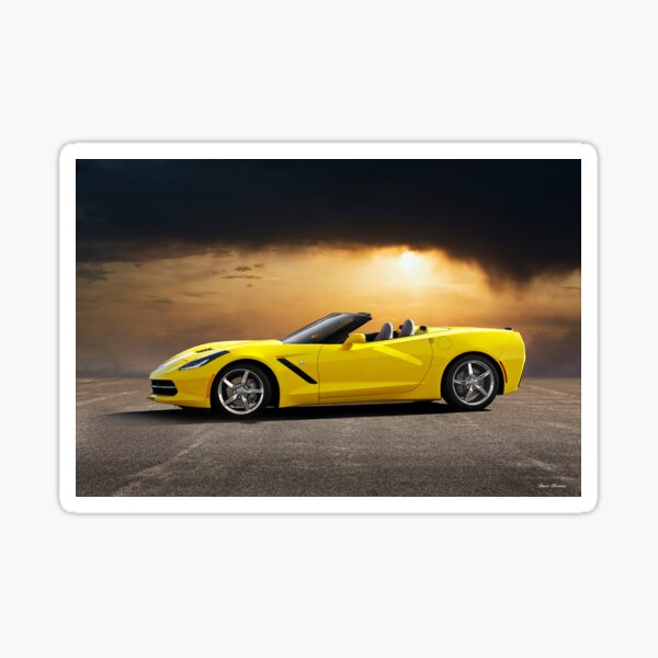 "Chevrolet C7 Corvette Convertible" Sticker for Sale by DaveKoontz ...