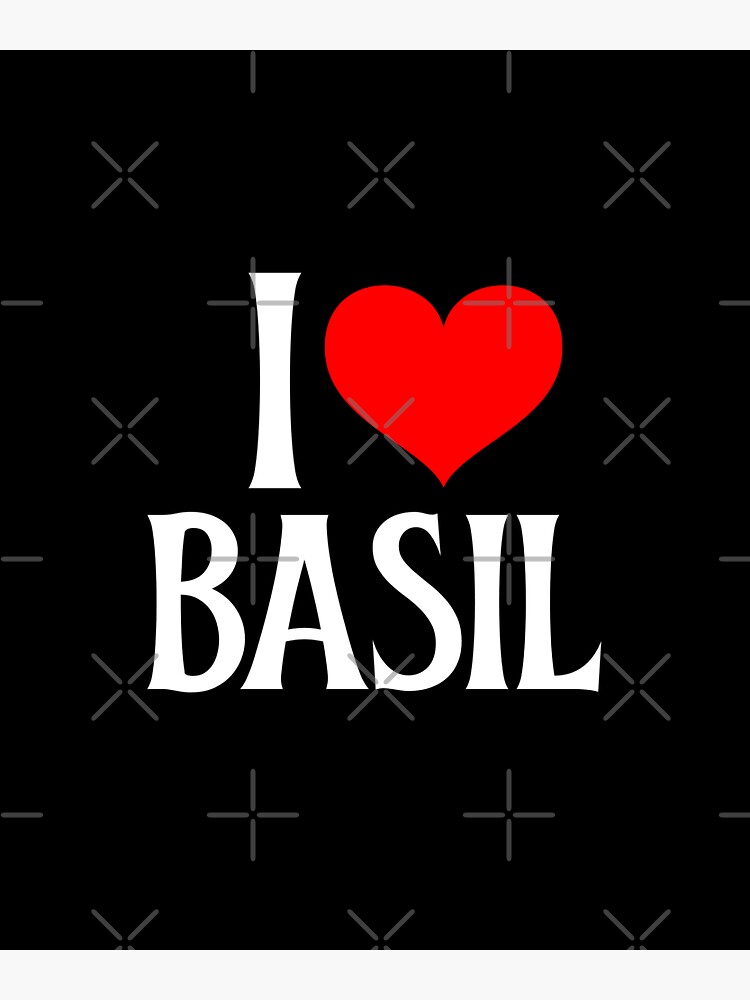 "I love Basil - I heart Basil" Sticker for Sale by JinkerCreations ...