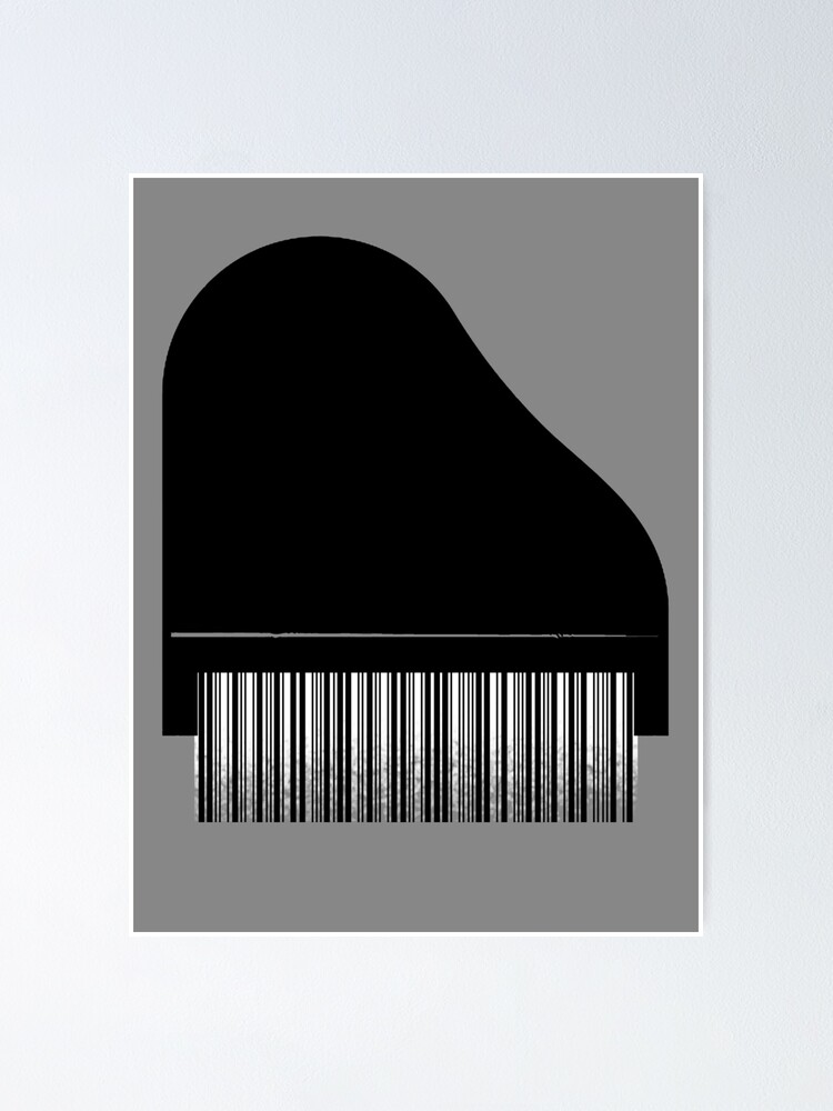 "Barcode Piano v1" Poster by RobertBell | Redbubble