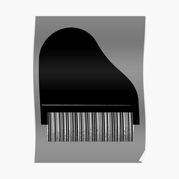 "Barcode Piano v1" Poster by RobertBell | Redbubble