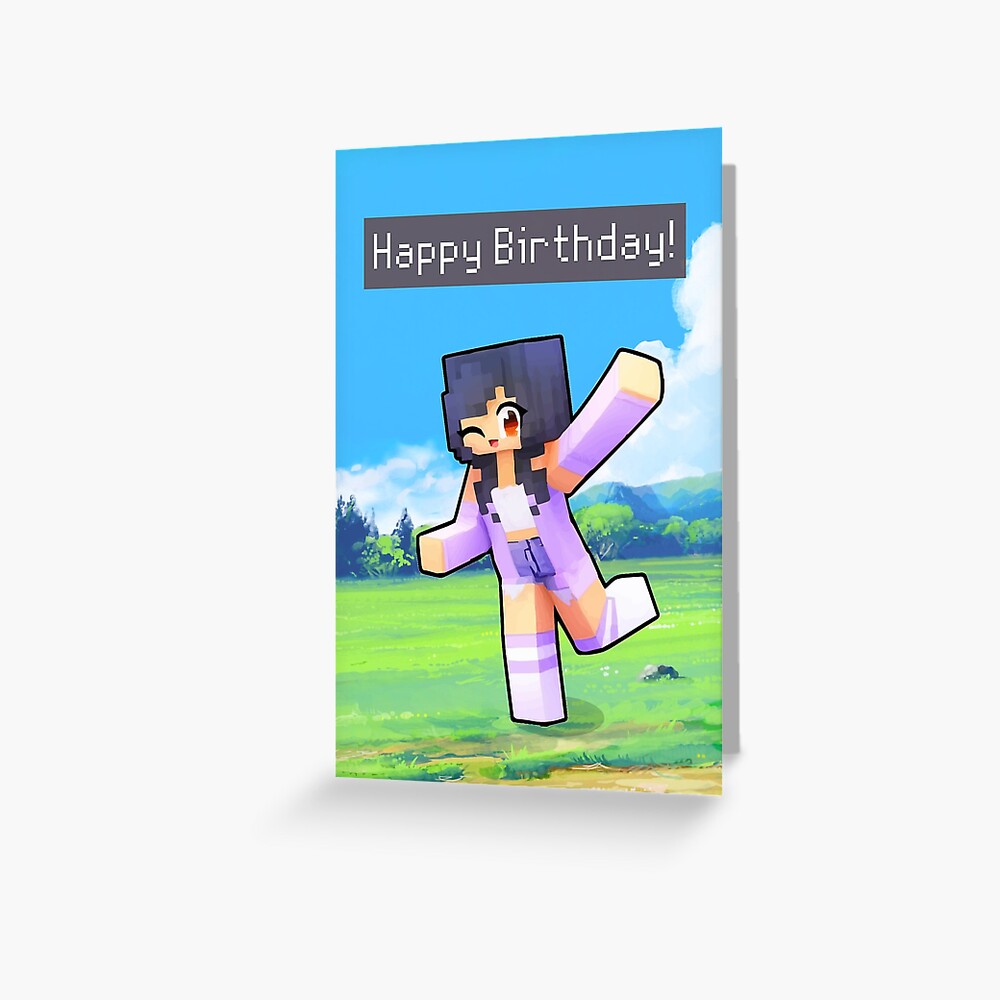 "Aphmau Birthday Card Happy Birthday Gift" Greeting Card for Sale by ...