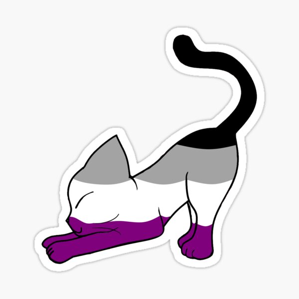 "Pride Cats - Asexual Flag Kitty" Sticker for Sale by Eve-aCatty ...