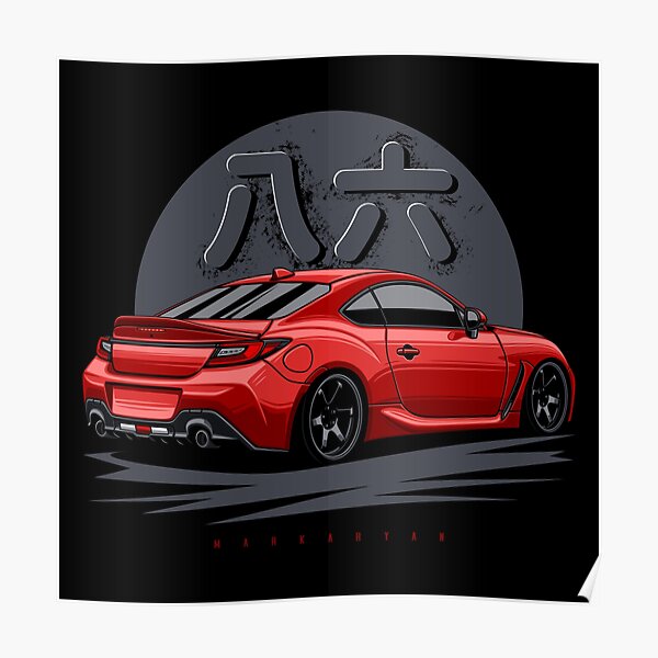 "Hachiroku GR86" Poster for Sale by OlegMarkaryan | Redbubble