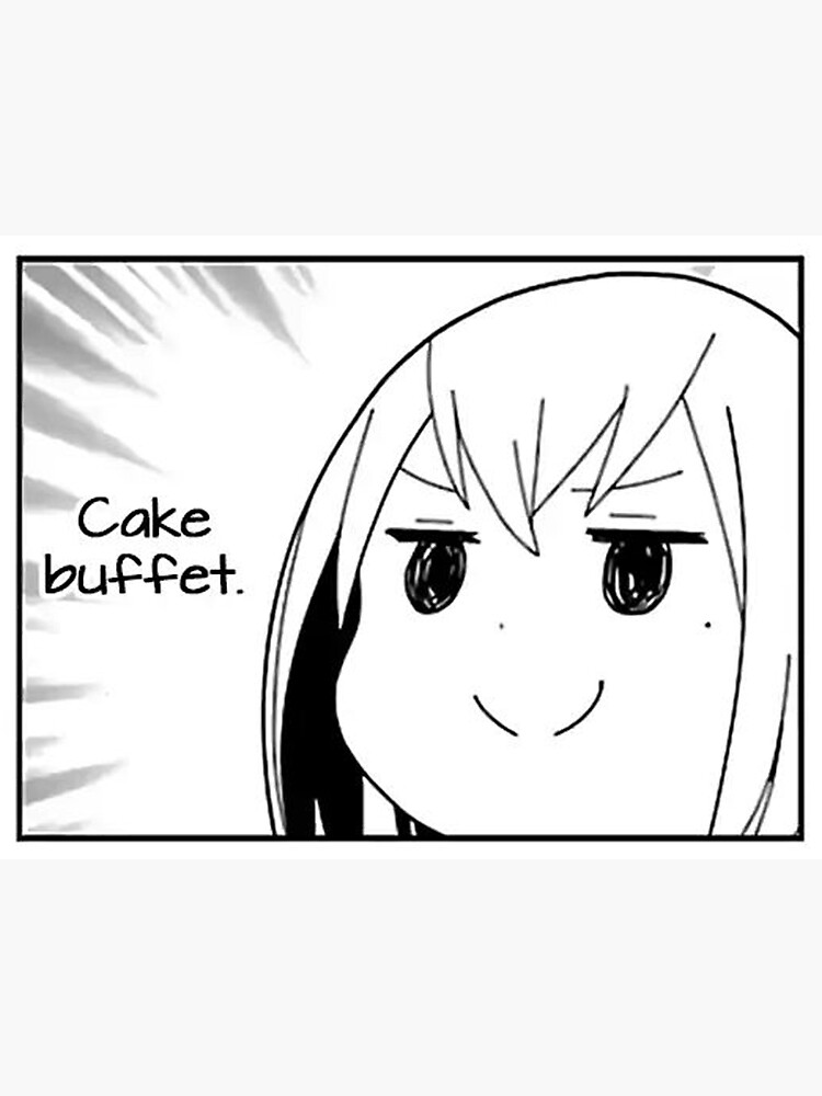 "Hitori bochhi marumaru seikatsu : Nako like cake buffet" Sticker for ...