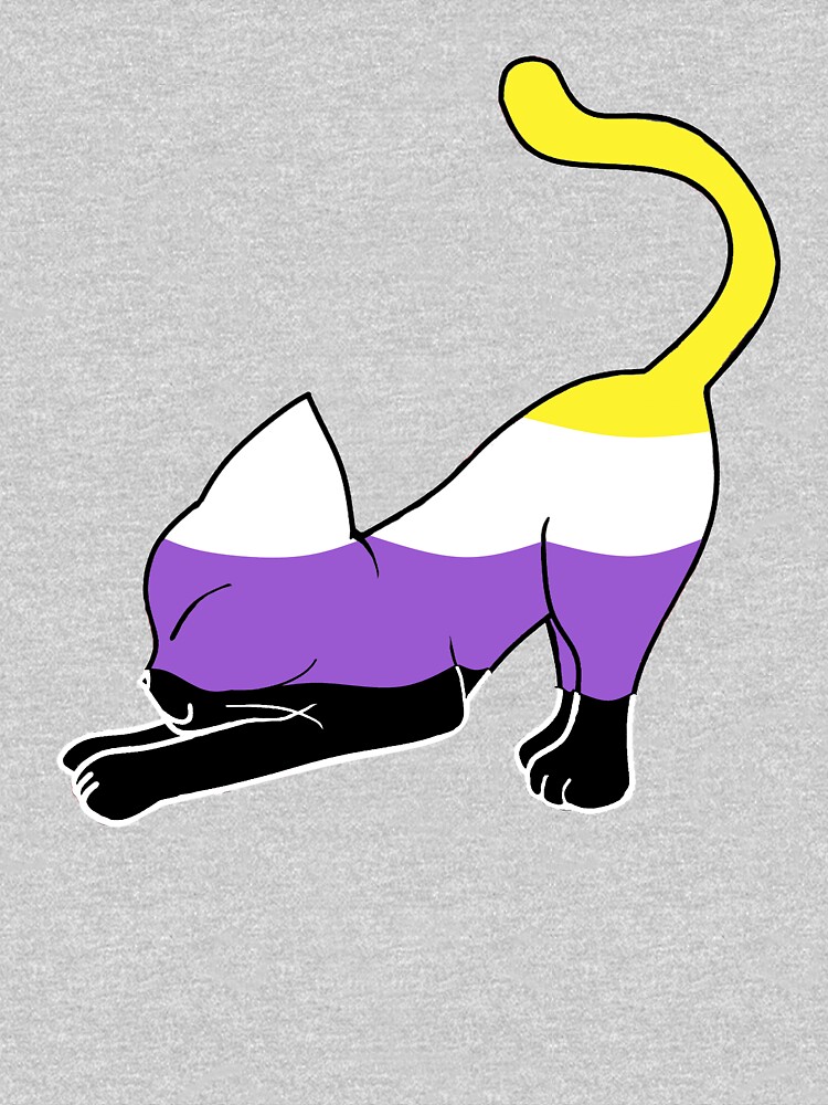 "Pride Cats - Nonbinary Flag Kitty" T-shirt for Sale by Eve-aCatty | Redbubble | pride t-shirts ...