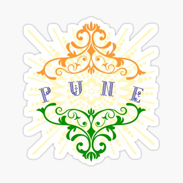 "Indian Shine from Pune" Sticker for Sale by FedSherDesign | Redbubble