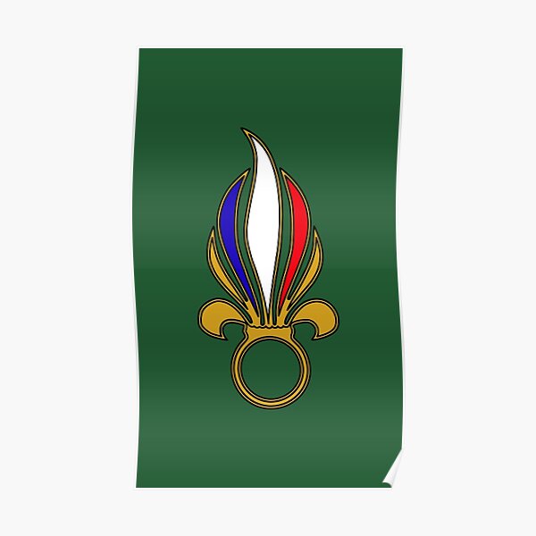 "French Foreign Legion Insignia" Poster for Sale by sirglennbo | Redbubble