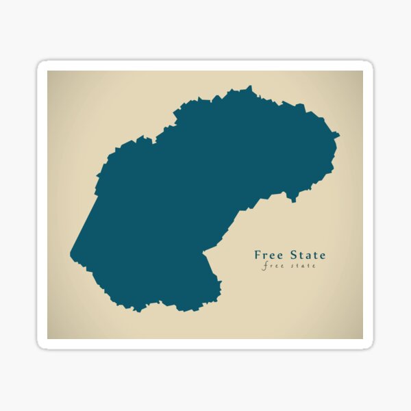 "Modern Map - Free State province map South Africa ZA" Sticker for Sale ...