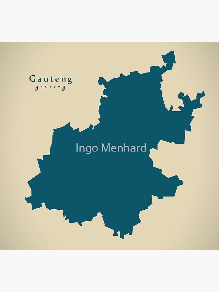 "Modern Map - Gauteng province map South Africa ZA" Poster for Sale by ...
