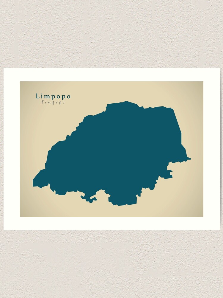 "Modern Map - Limpopo province map South Africa ZA" Art Print for Sale ...