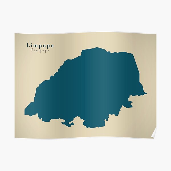 "Modern Map - Limpopo province map South Africa ZA" Poster for Sale by ...