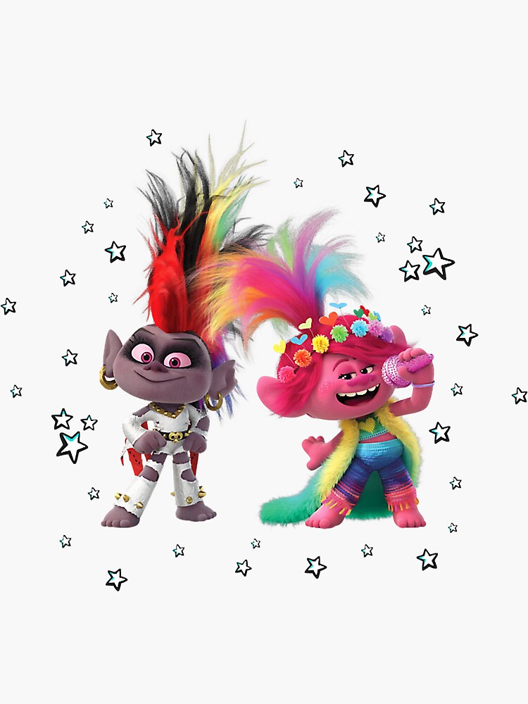 "Trolls World Tour Barb and Poppy" Sticker for Sale by maythangchina ...