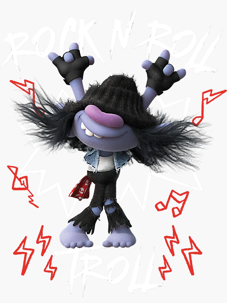 "Trolls World Tour Rock N Troll " Sticker for Sale by maythangchina ...