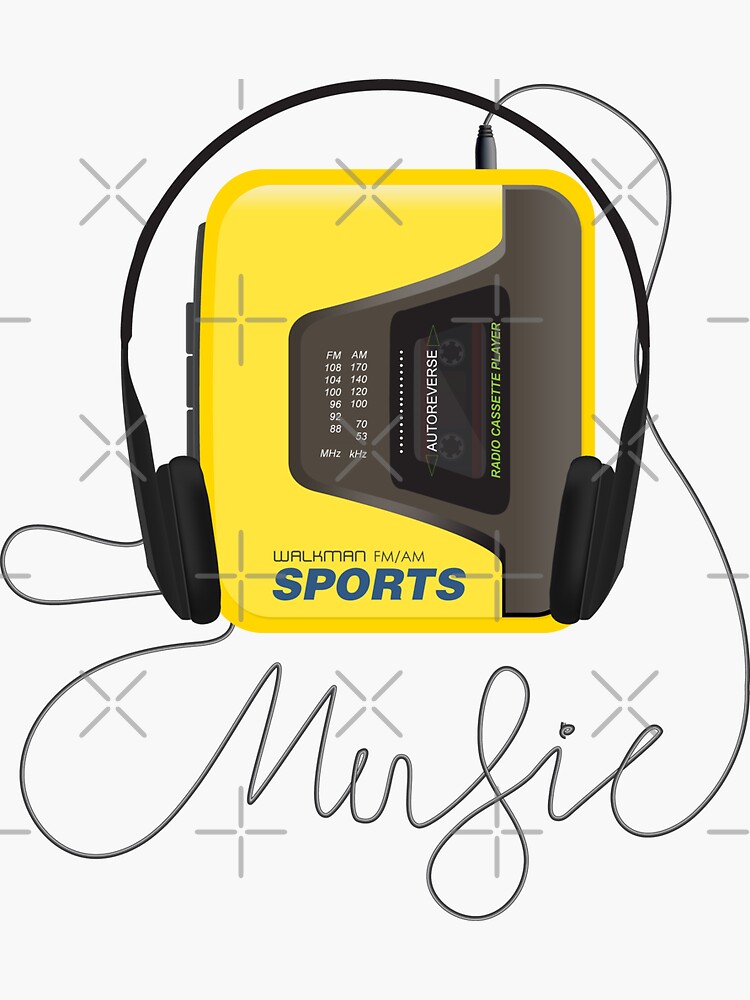 "Walkman Music" Sticker for Sale by EmiRay | Redbubble