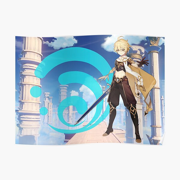 Póster «Aether (Hydro) - Genshin Impact» de VelvetZone | Redbubble