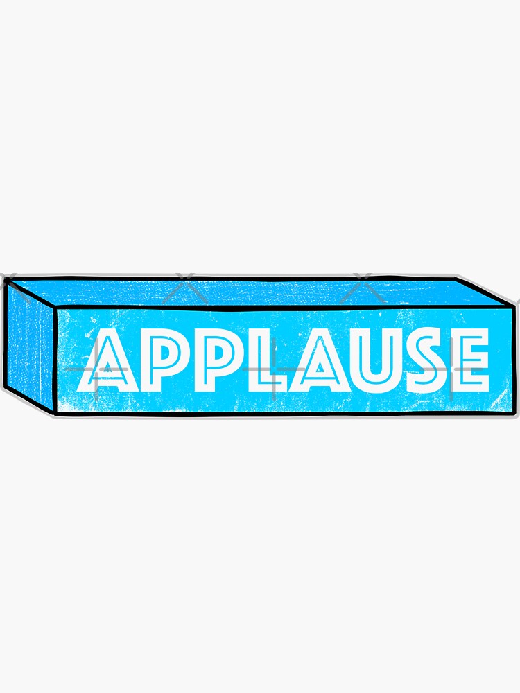 "Old lightbox sign with the word Applause" Sticker for Sale by ...