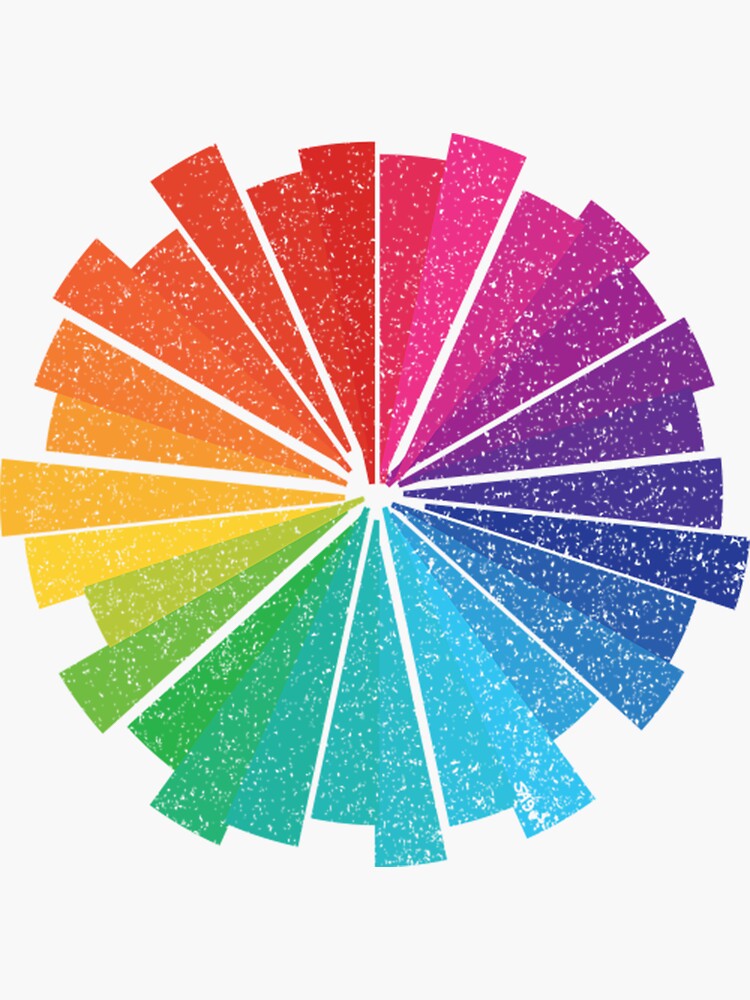 "Rainbow Pie Chart T-ShirtRainbow Segments" Sticker for Sale by ...