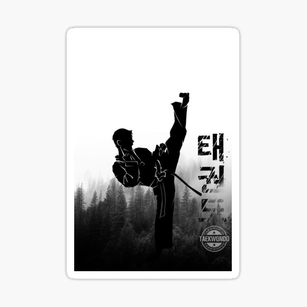 "Taekwondo Korean High Kick" Sticker for Sale by lu2k | Redbubble