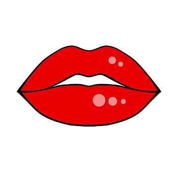 "Cartoon comic book lips red" Poster for Sale by ArtfulBonBon | Redbubble