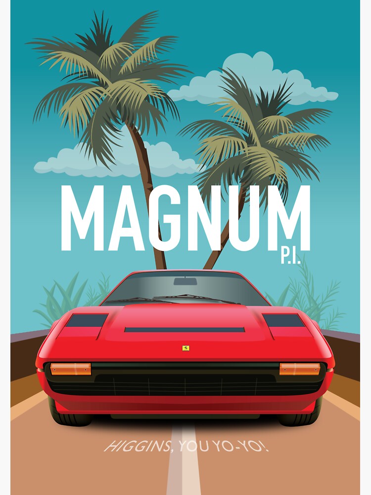 "Magnum PI TV Series Poster" Sticker for Sale by MoviePosterBoy | Redbubble