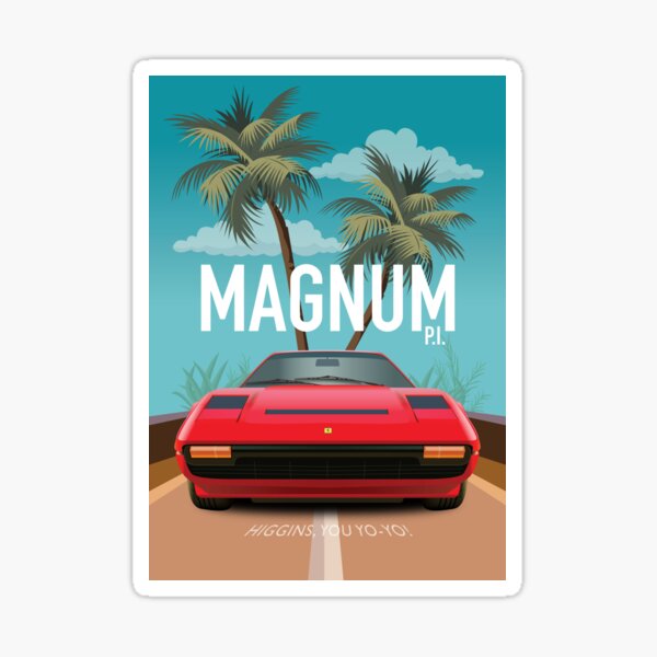 "Magnum PI TV Series Poster" Sticker for Sale by MoviePosterBoy | Redbubble