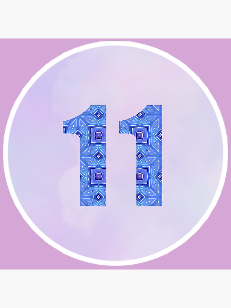 "Number eleven pattern in a circle" Poster by Jennelimprints | Redbubble