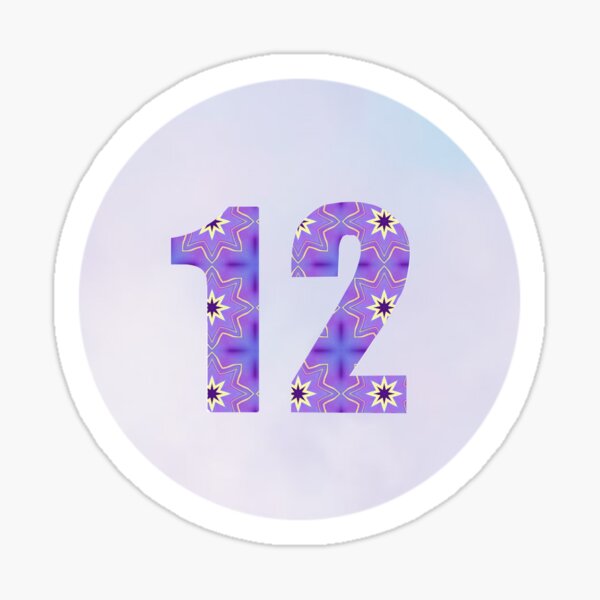 "Number twelve pattern in a circle" Sticker for Sale by Jennelimprints ...
