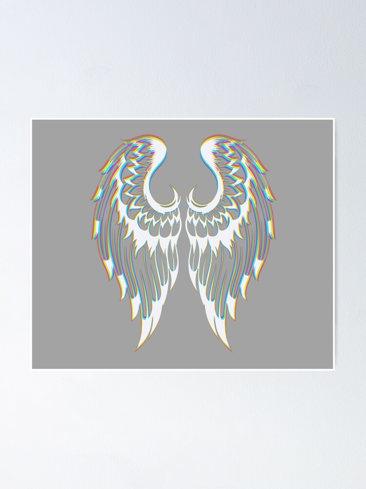 "Trippy angel wings" Poster for Sale by Riah1618 | Redbubble