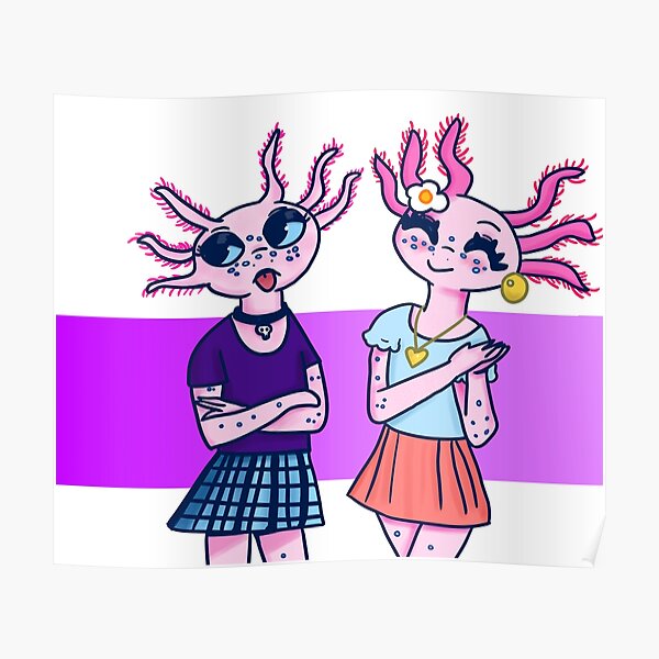 "The Axolotl Girls" Poster by KaylieDoesArt | Redbubble
