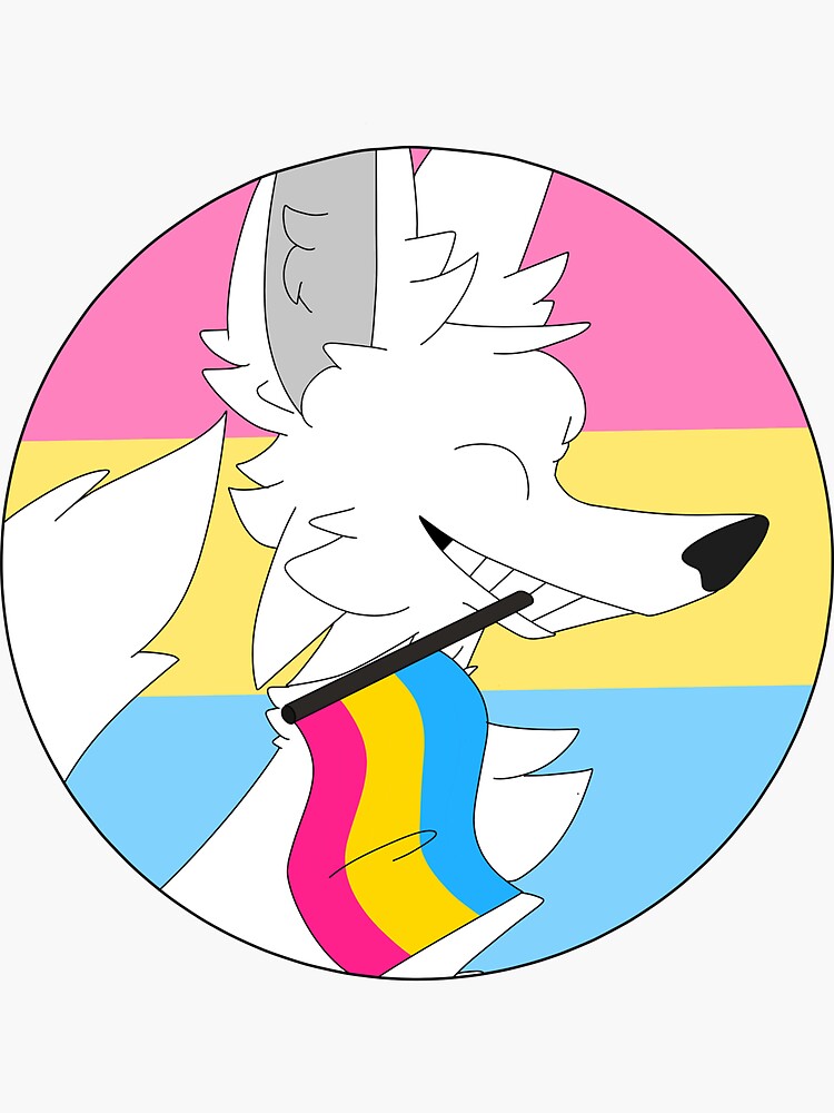 "Cartoon Furry Pansexual Pride Design" Sticker for Sale by RAWRZartz ...