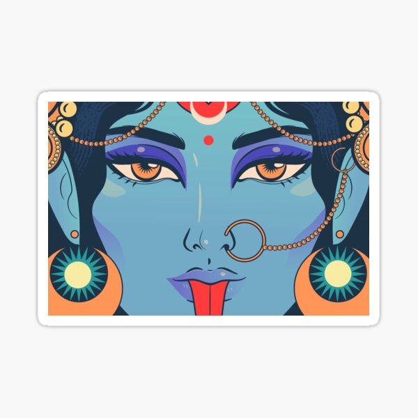 "Indian goddess Kali" Sticker for Sale by miromay | Redbubble