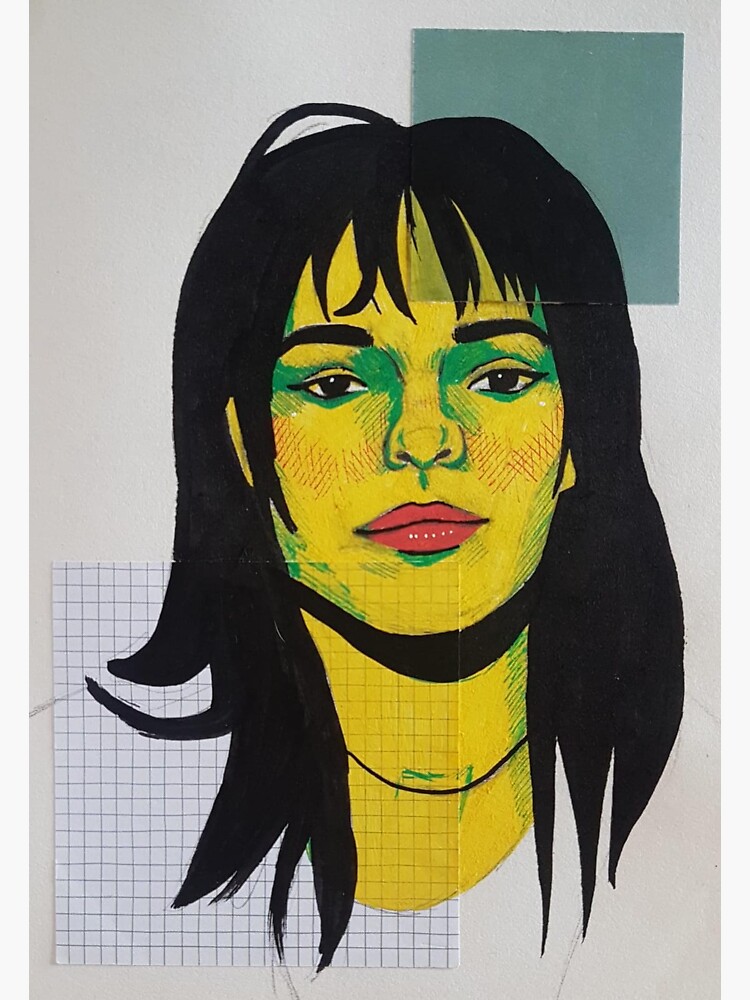 "Posca Portrait" Sticker by Persapphone | Redbubble