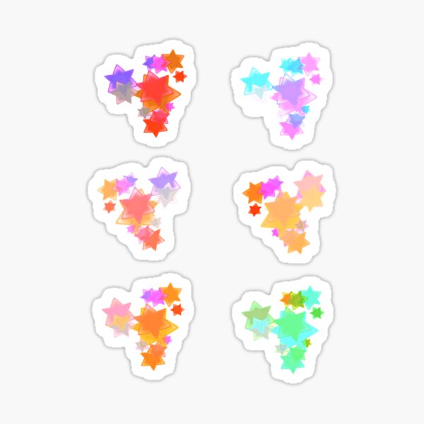 "Vibrant Pastel Stars" Sticker for Sale by glowvim | Redbubble