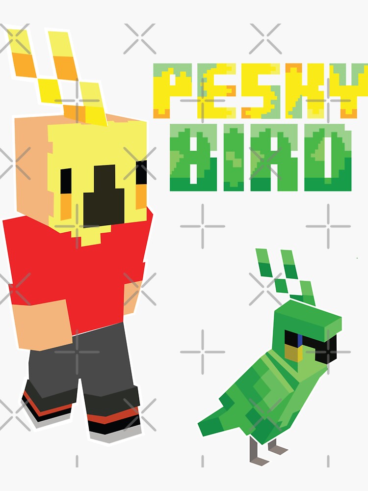 "Pesky Bird - Hermitcraft Grian" Sticker for Sale by THEMADBRUSH ...