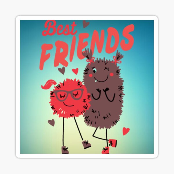 "Best friends design for redbubble site." Sticker for Sale by ...