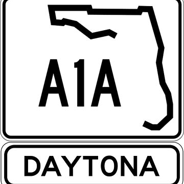 "A1A - Daytona! The World's Fastest Beach!" Sticker for Sale by ...