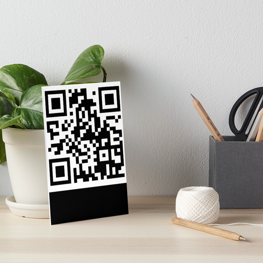"Rick Roll QR Code" Art Board Print by HectorNewton | Redbubble