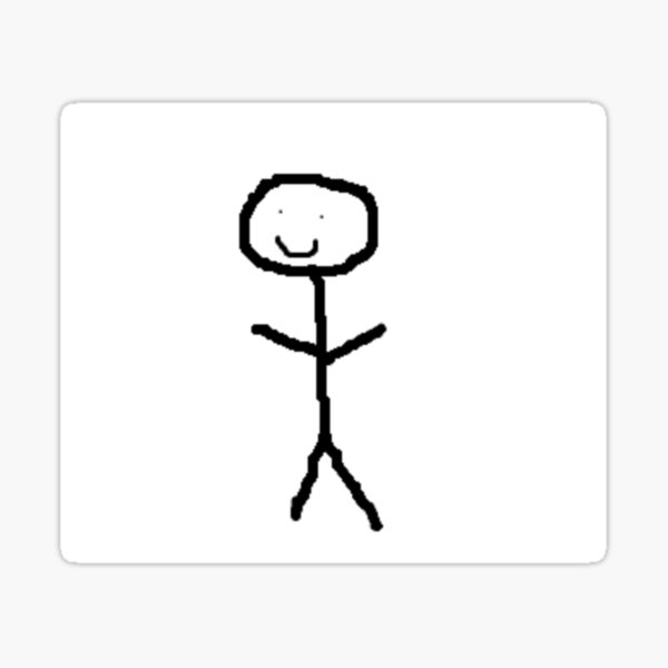 "crude stick figure" Sticker by turbobeaner | Redbubble