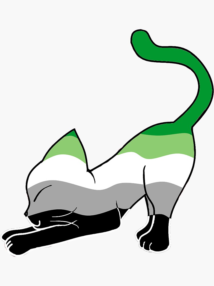 "Pride Cats - Aromantic Kitty" Sticker for Sale by Eve-aCatty | Redbubble