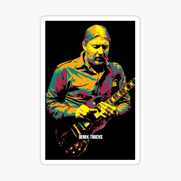 "Derek Trucks v7" Sticker for Sale by Dhikaboddy | Redbubble