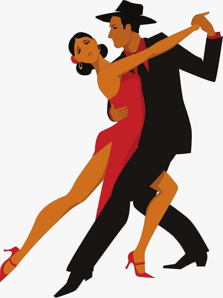 "tango dancer " Sticker for Sale by THEPRODESIGNERR | Redbubble