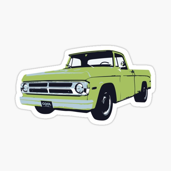 "70-71 Light Green D Truck" Sticker by CoolRide | Redbubble