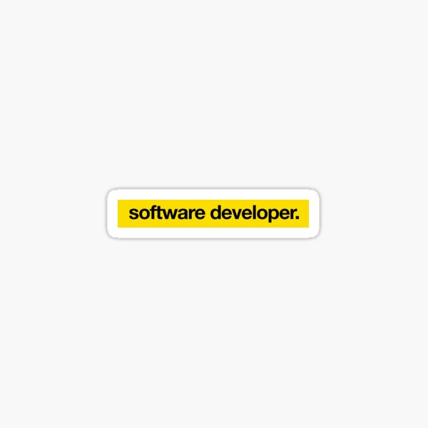 "software developer sticker" Sticker for Sale by The-Lazy-Dev | Redbubble