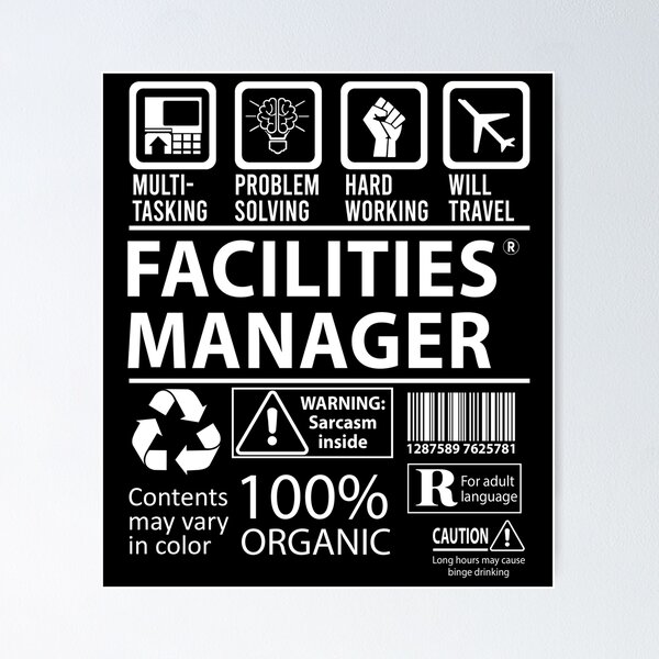 "Facilities Manager" Poster for Sale by beckergree | Redbubble