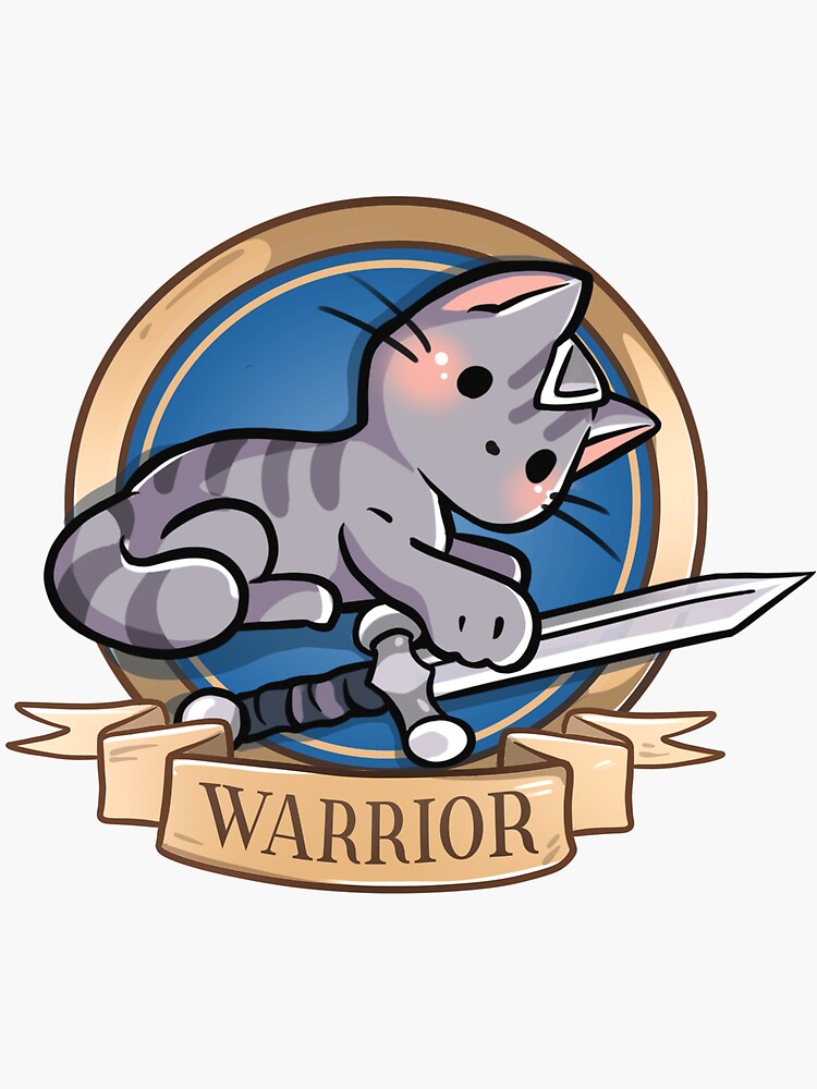 "RPG CAT - dnd, warrior" Sticker for Sale by LSaci | Redbubble