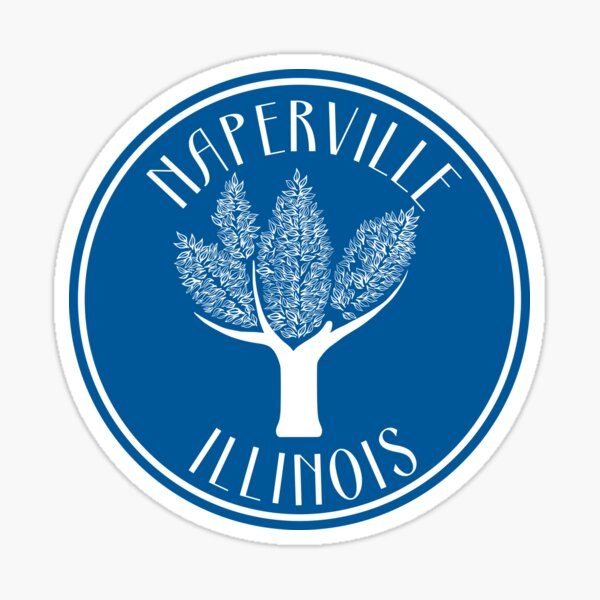 "Naperville Art Deco Logo" Sticker for Sale by WormwoodINC | Redbubble