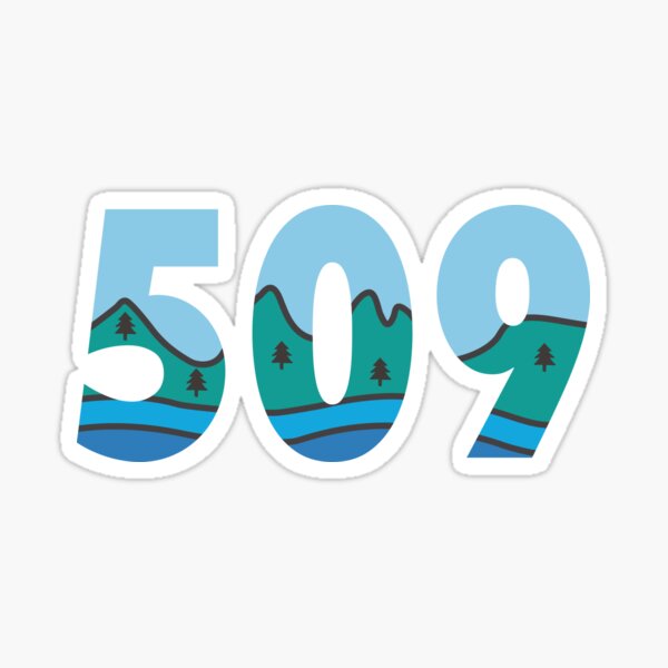 "Spokane Washington outdoors area code 509" Sticker for Sale by ...