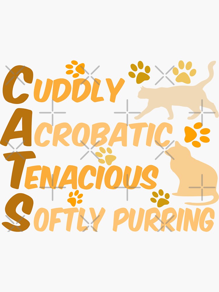 "Cat Acrostic Poem" Sticker for Sale by Fashimation20 | Redbubble