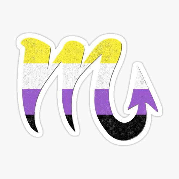 Nonbinary Scorpio Pride Flag Zodiac Sign Sticker For Sale By Valador