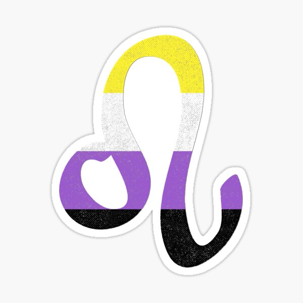 Nonbinary Leo Pride Flag Zodiac Sign Sticker For Sale By Valador